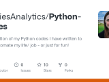 Github Anniesanalytics Python Codes A Collection Of My Python Codes