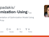 Github Ispapadakis Optimization Using Python Implementation Of