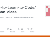 Github How To Learn To Code Python Class Unc How To Learn To Code