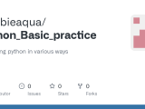 Github Zombieaqua Python Basic Practice Practicing Python In Various
