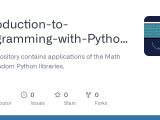 Github Introduction To Programming With Python Math And Random Python