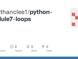 Github Jonathanclee1 Python Module7 Loops