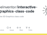 Github Threeinventor Interactive 3d Graphics Class Code Interactive