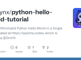 Github Coslynx Python Hello World Tutorial Project Minimalist