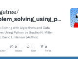 Github Bridgetree Problem Solving Using Python Problem Solving With