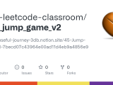 Github Java Leetcode Classroom Java Jump Game V2 Https Useful