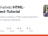 Github Joyshaheb Html Project Tutorial This Repository Contains A