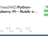 Github Matthew244z Python Raspberry Pi Rubik S Cube Project Part Iii