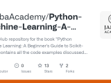 Python Machine Learning A Beginners Guide To Scikit Learn Book Code