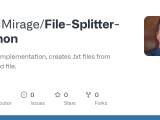 Github Realmirage File Splitter Python Python Implementation