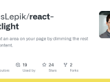 Github Matislepik React Spotlight Highlight An Area On Your Page By