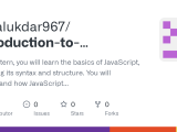 Github Mrtalukdar967 Introduction To Javascript And Its Core