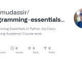 Github Adilimudassir Programming Essentials In Python Programming