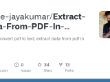 Github Shine Jayakumar Extract Data From Pdf In Python Batch Convert