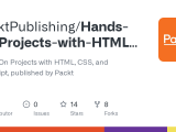 Github Packtpublishing Hands On Projects With Html Css And Javascript