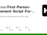 First Person Movement Script For Unity First Person Movement Cs At Main