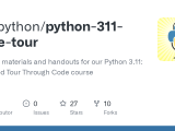 Github Talkpython Python 311 Code Tour Student Materials And