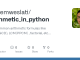 Github Beyremweslati Arithmetic In Python Most Common Arithmetic