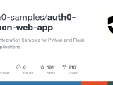 Github Auth0 Samples Auth0 Python Web App Auth0 Integration Samples