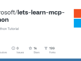 Github Microsoft Lets Learn Mcp Python Mcp Python Tutorial