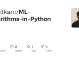 Github Sumitkant Ml Algorithms In Python