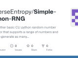 Github Reverseentropy Simple Python Rng Just Another Basic Cli