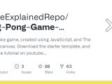 Github Codeexplainedrepo Ping Pong Game Javascript The Snake Game