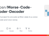 Github Abdosn Morse Code Encoder Decoder Matlab Project To Encode