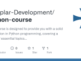 Github Templar Development Python Course This Course Is Designed To