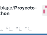 Github Blablage Proyecto Python