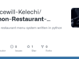Github Princewill Kelechi Python Restaurant Menu System This Is A