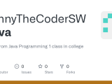 Github Bennythecodersw Java Codes From Java Programming 1 Class In