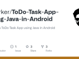 Github Frsarker Todo Task App Using Java In Android Create A Todo