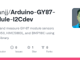 Github Johanjj Arduino Gy87 Module I2cdev Access And Measure Gy 87