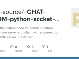 Github Nym Source Chat Room Python Socket Coding Thins Is The