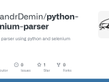 Github Alexandrdemin Python Selenium Parser Website Parser Using