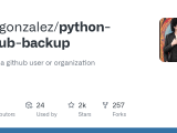 Github Josegonzalez Python Github Backup Backup A Github User Or