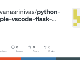 Github Saravanasrinivas Python Sample Vscode Flask Tutorial