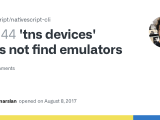 Tns Devices Does Not Find Emulators Issue 3044 Nativescript