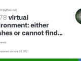 Virtual Environment Either Crashes Or Cannot Find Modules Issue