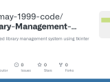 Github Tanmay 1999 Code Library Management System Gui Based Library