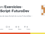 Github Gugon Exercicios Javascript Futurodev Exercícios De Java