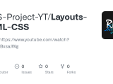 Github Rms Project Yt Layouts Html Css Video Https Www Youtube