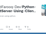 Github Saadfarooq Dev Python Chatserver Using Client Server Model A