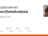 Github Happybrownie Pythondataanalysis Python数据分析实例