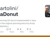 Github Djbartolini Javadonut Ascii Spinning 3d Donut Implemented In