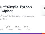 Github Arielruff Simple Python Text Cipher A Simple Python Html Text