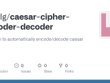 Github Heblg Caesar Cipher Encoder Decoder Program To Automatically