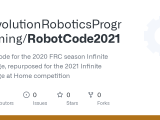 Github Crevolutionroboticsprogramming Robotcode2021 Robot Code For