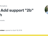 Add Support 2b Hash Issue 81 Dcodeio Bcrypt Js Github